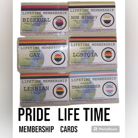 Other | New Pride Life Time Membership Cards Lgbtq Pride | Poshmark